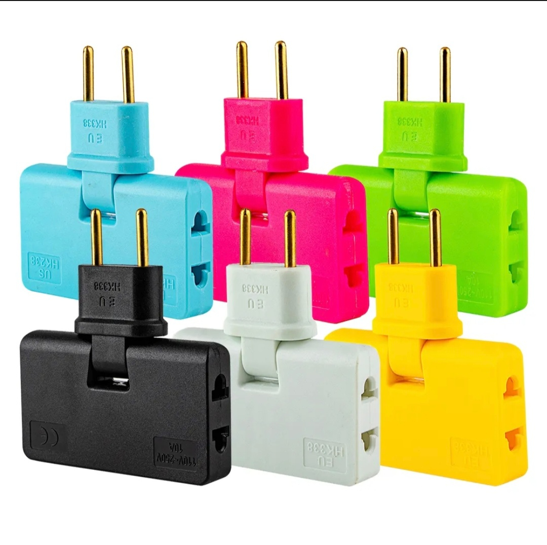 3 In 1 Universal Rotating Wall Socket and | 2 Pin Shoe Male Plug Switch ...