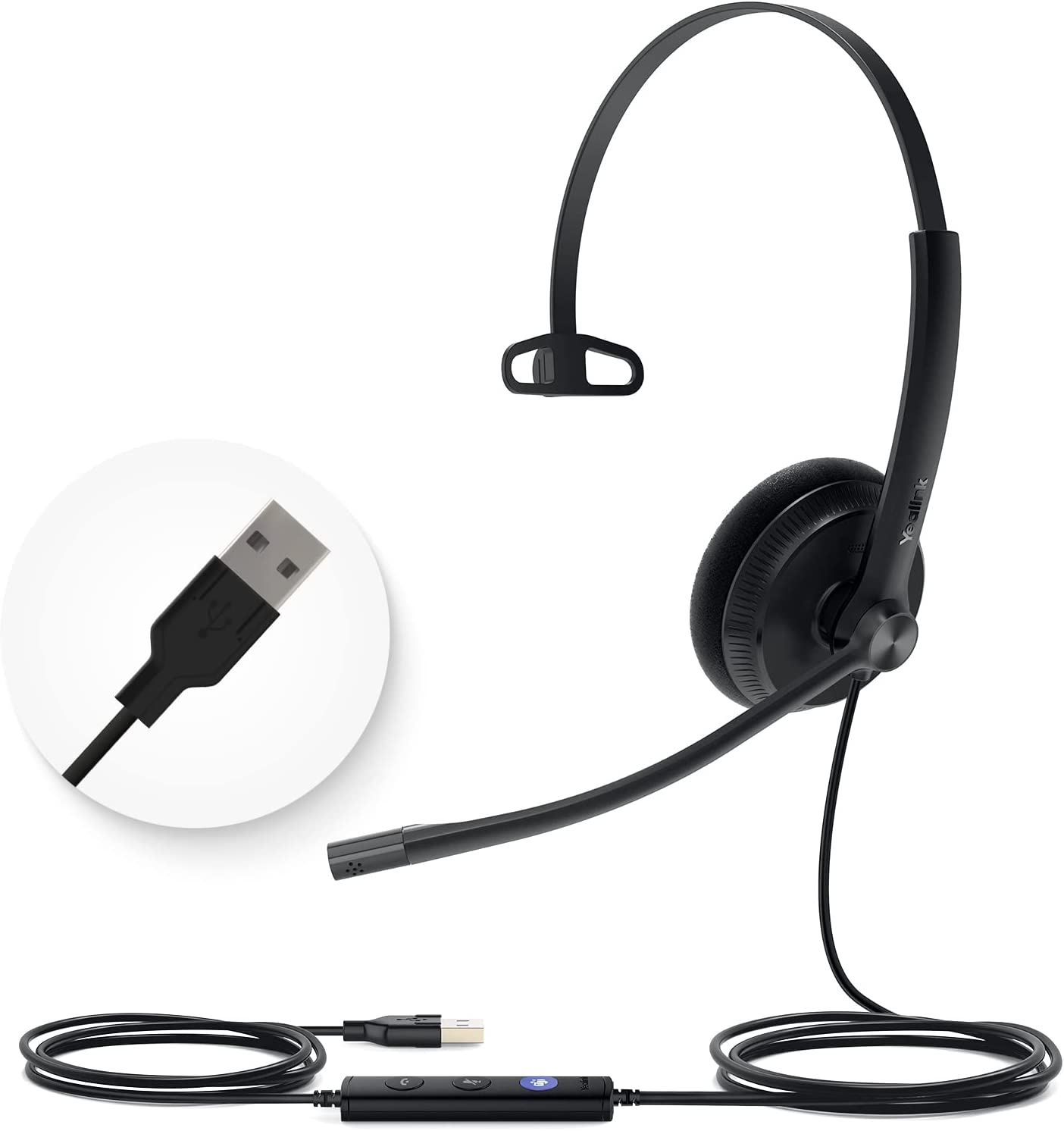 Yealink Headset with Microphone USB Headset Computer Headset PC Laptop ...