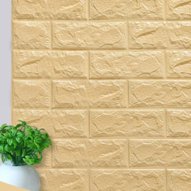 [1PCS] 3D Brick Stone Wall Sticker Self-Adhesive Foam Wallpaper Panels ...