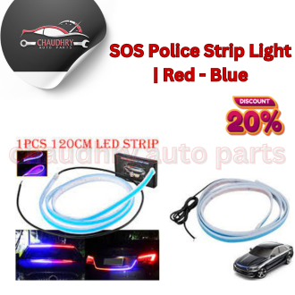 SOS Police Strip Light | Red - Blue |Car Dashboard Police Strip Light ...