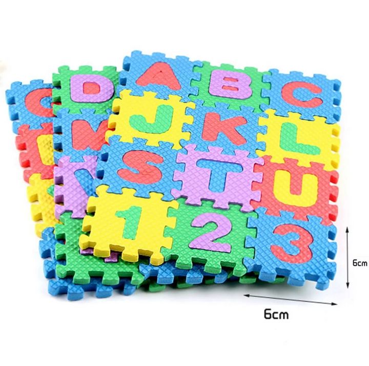 Soft Foam ABC Mat 6cm x 6cm Letters & Numbers, Kids Educational And ...