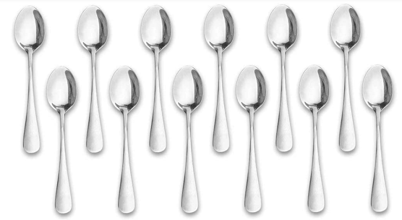 12 Big Table Spoons Set / Stainless Steel, Premium Food Grade Quality ...