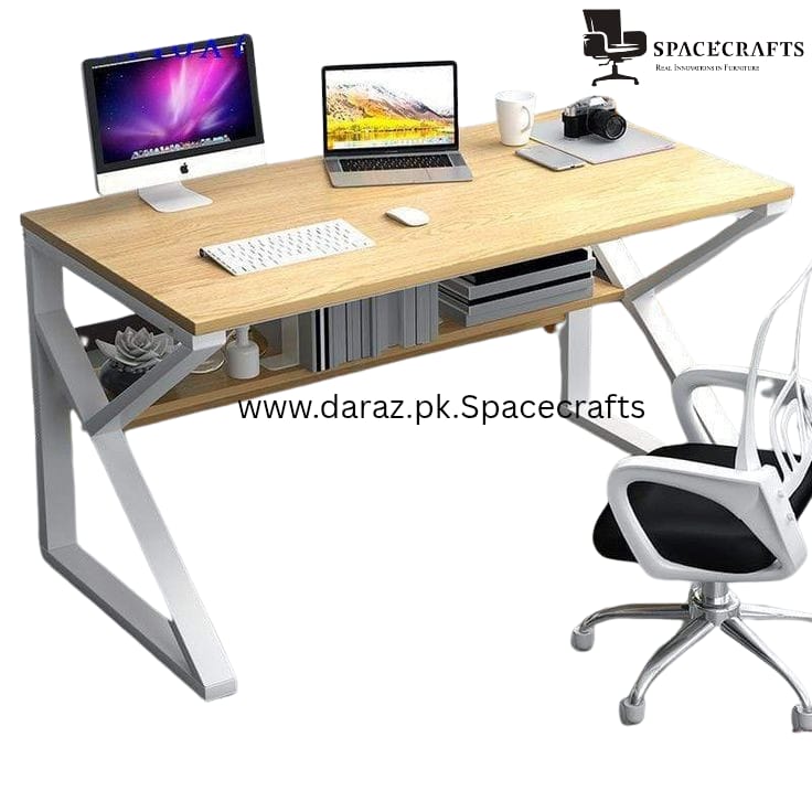 Home Office Desk with Bookshelf – Heavy-Duty Computer & Study Table ...