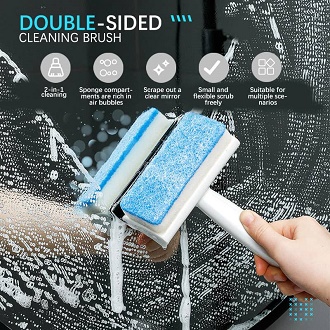 Double-Sided Wiper With Sponge 2 in 1 Sponge Viper Cleaning Tools Easy ...