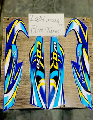 Tanki Tapa Sticker 2024 Model BLUE TANKI Honda 70 ( COMPLETE SET ...
