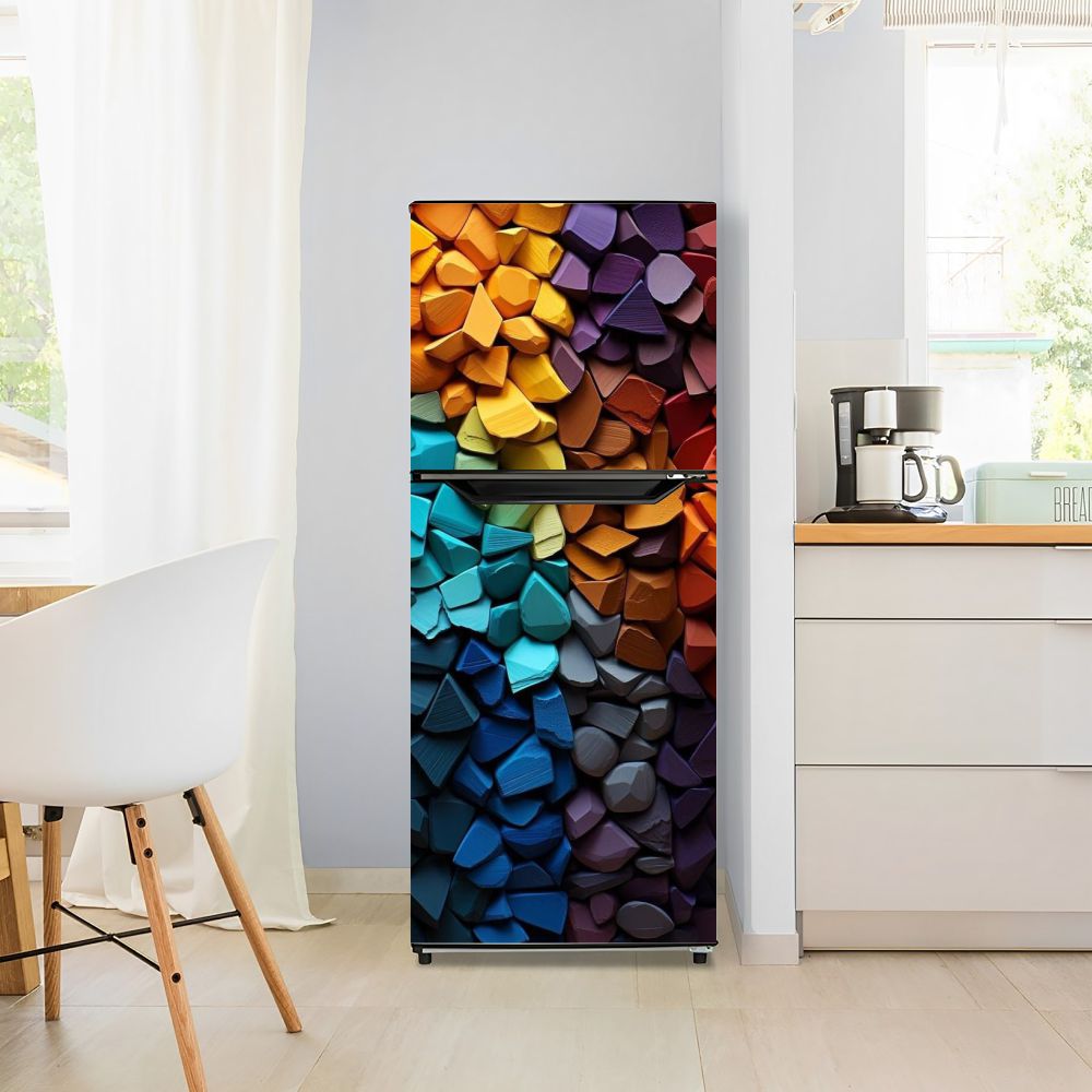 Colorful Stone Fridge Stickers 3d, Waterproof, Self-adhesive by Smart ...