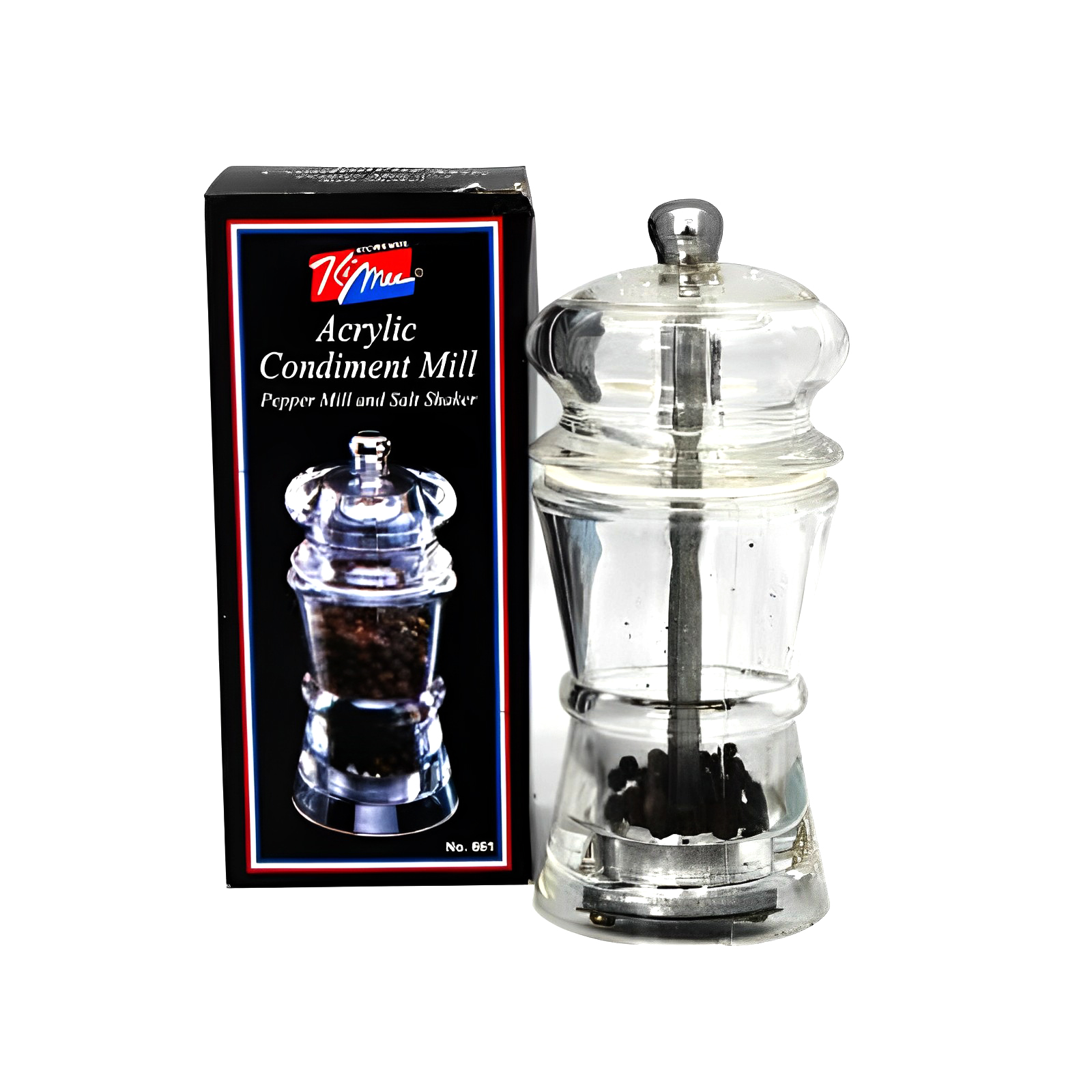 Acrylic Condiment Mill Salt Shaker And Pepper Mill -661 | Daraz.pk