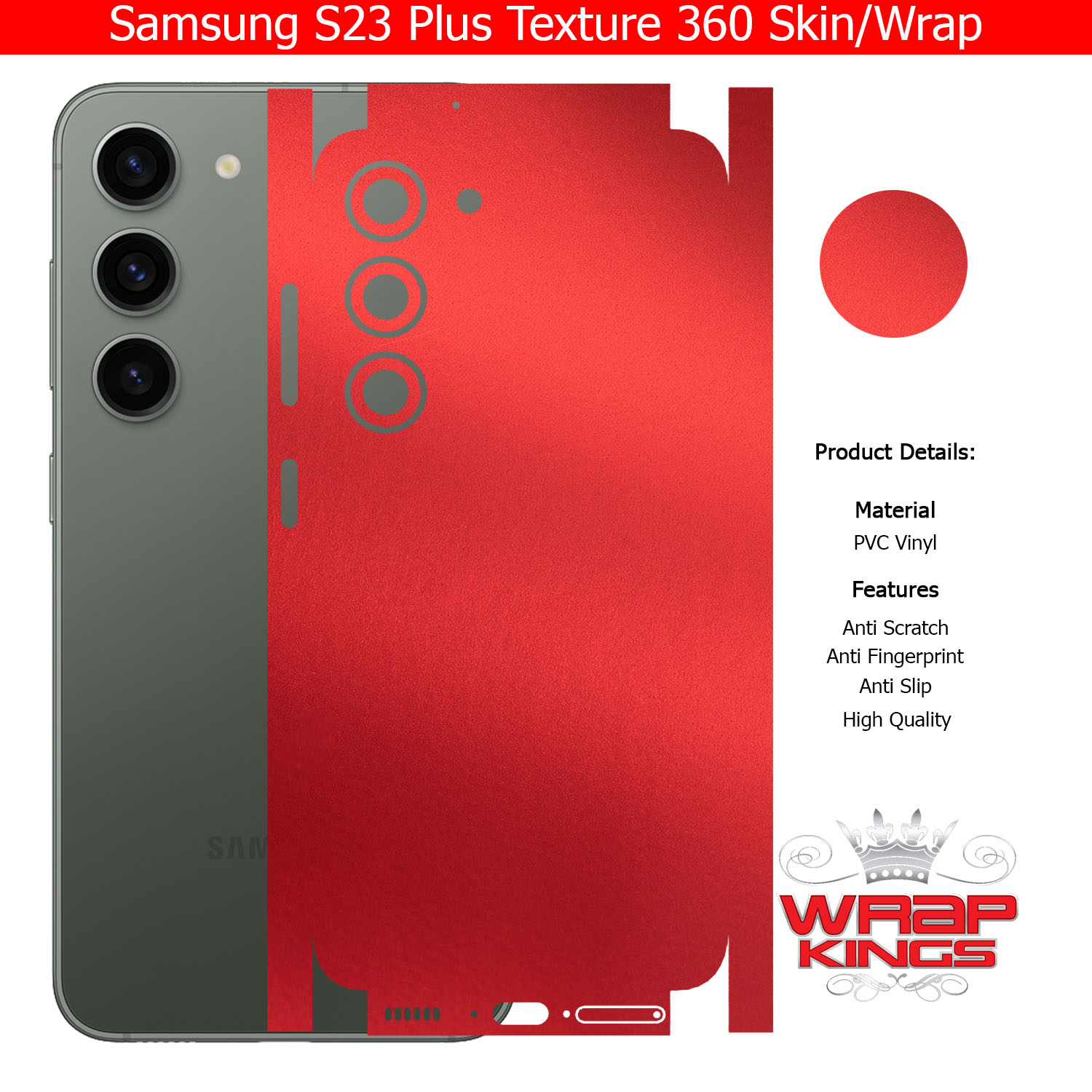 Samsung Galaxy S23 Plus Skin/Wrap 360 Protection Sheet/ Carbon fiber ...