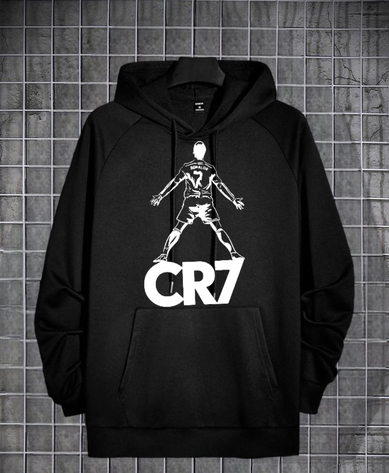 Cr7 Cristiano Ronaldo Printed Fleece Full Sleeves Pull Over Hoodie For ...