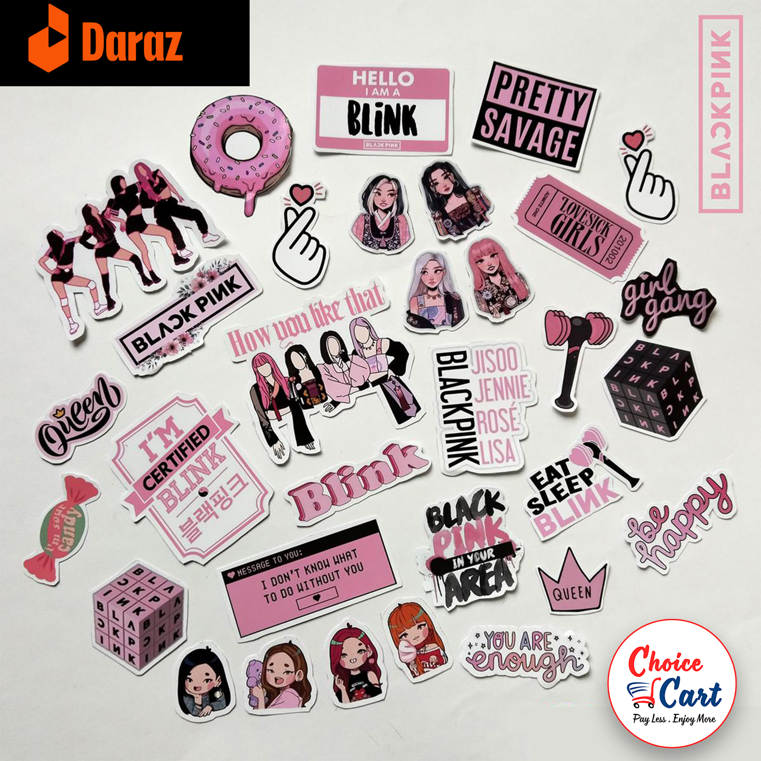 BlackPink Stickers 11,25,50 PCS | Blackpink Cutout for Girls, Water ...