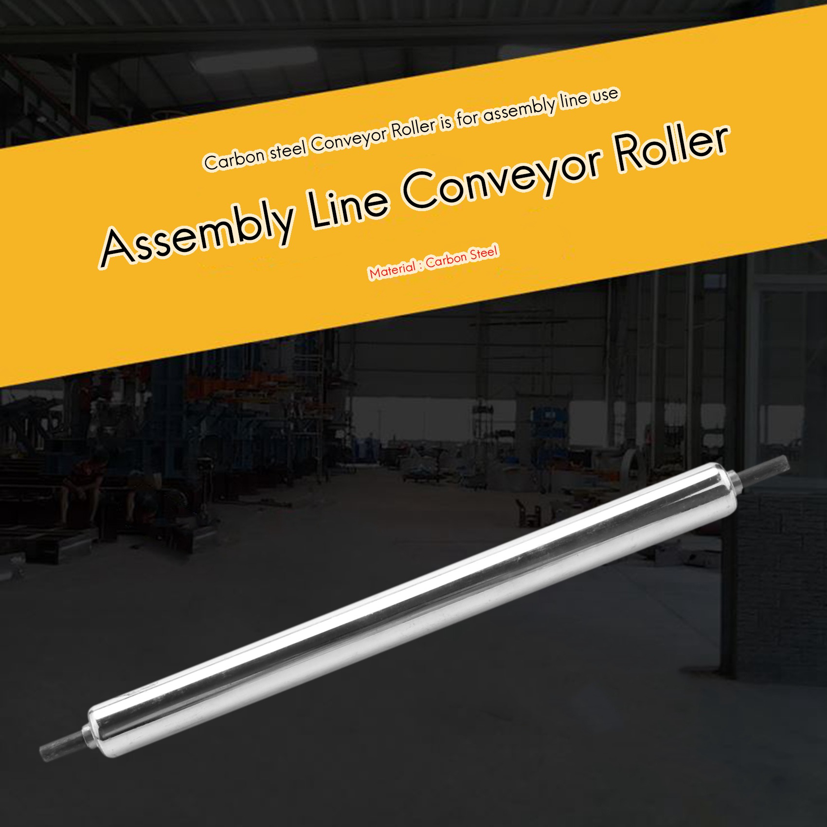 25mm x 300mm Carboon Steel Assembly Line Conveyor Roller | Daraz.pk