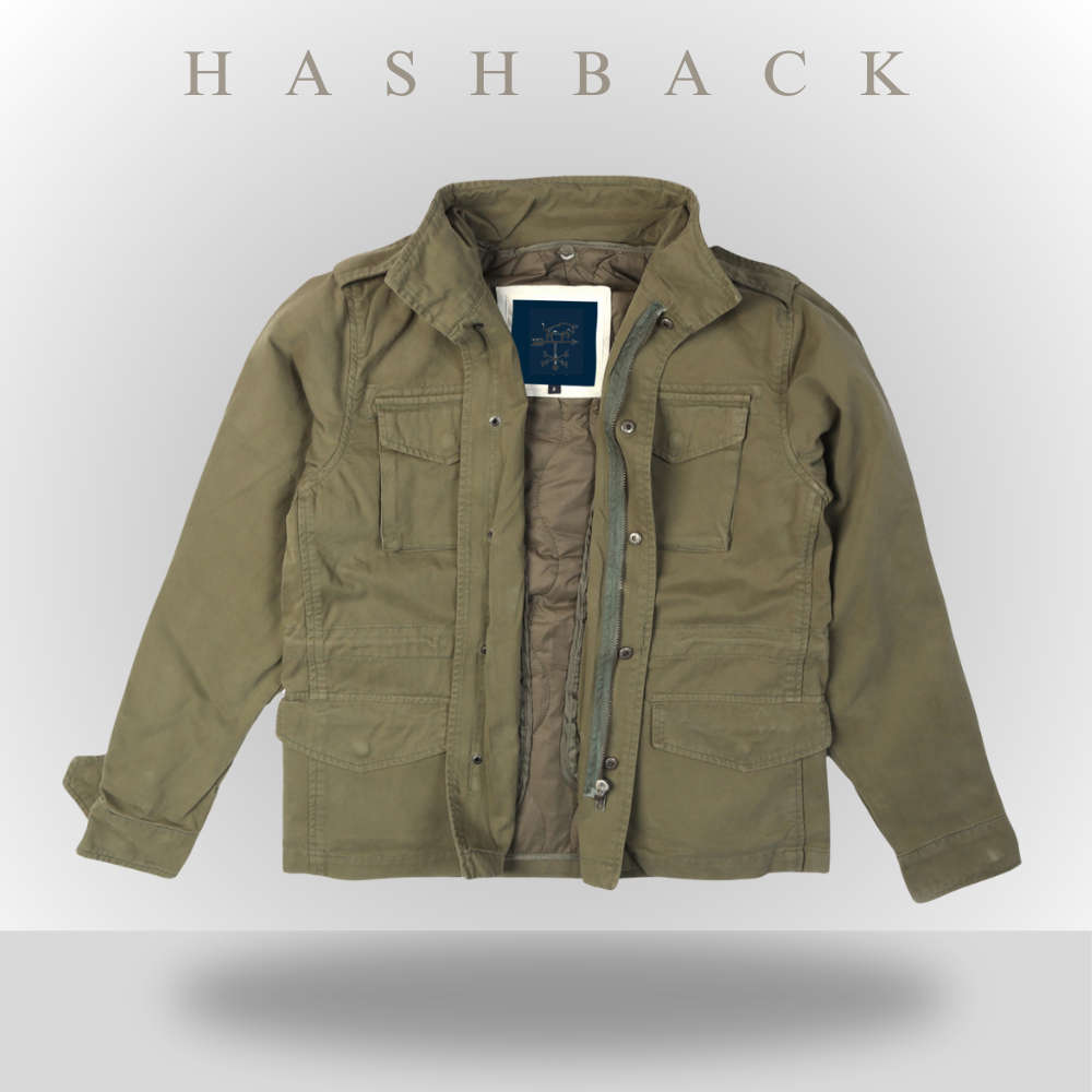 Men's Classic Field Jacket with Removable Quilted Liner & Hood - Vintage Style Outerwear 100% ...