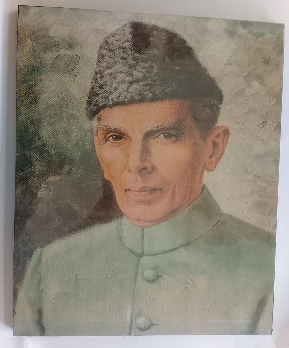 Quaid-e-Azam Portrait -with wooden frame and lamination above | Daraz.pk