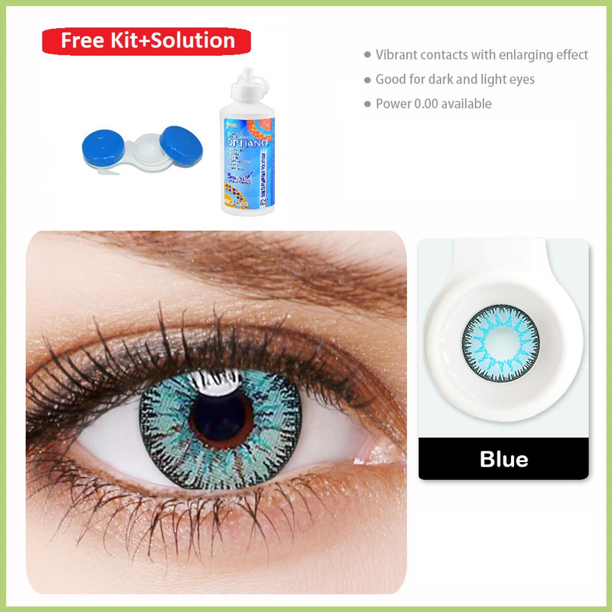 Event 3 Tone Contact Lenses Blue Eye Wear + free water kit 7 DAYS LENSE ...