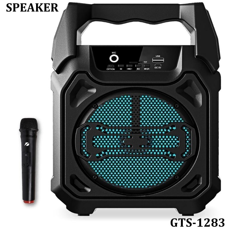 6.5" GTS-1283 Portable Rechargeable Wireless Bluetooth Speaker With Microphone High Quality ...