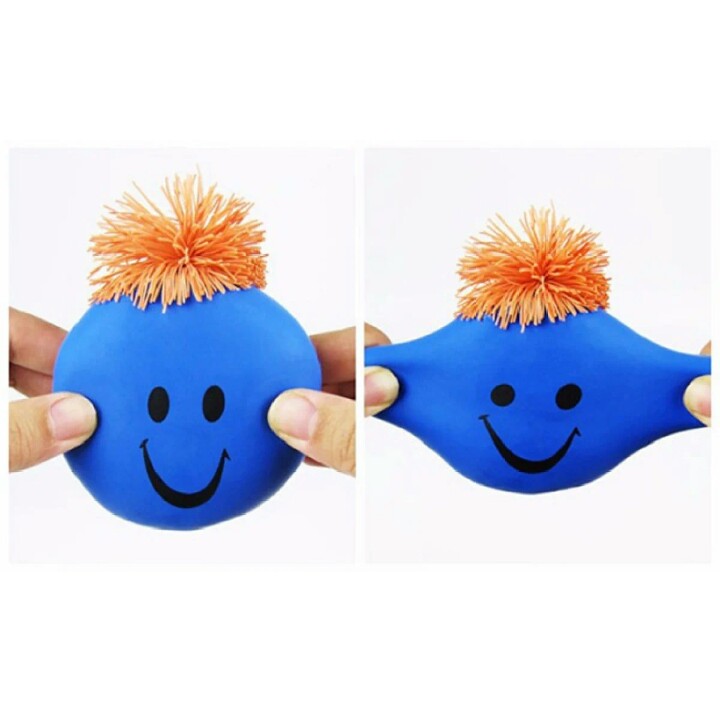 2 Pieces Smiley Face Stress Ball Squishy coloured balls with smiley ...