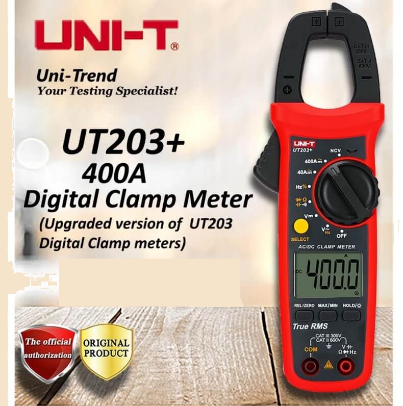 Original UNI-T UT203 AC DC Digital Clamp Multimeter voltage meter ...