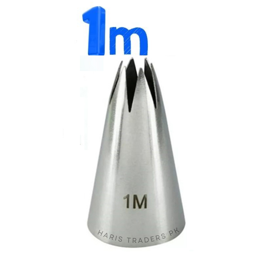 1M + 2D + 6B + Russian Nozzle Stainless Steel , Open Star Tip Pastry ...