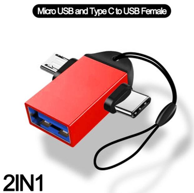 2 In 1 OTG 2in1 OTG Type C Micro USB 3.0 OTG Adapter Connector ...