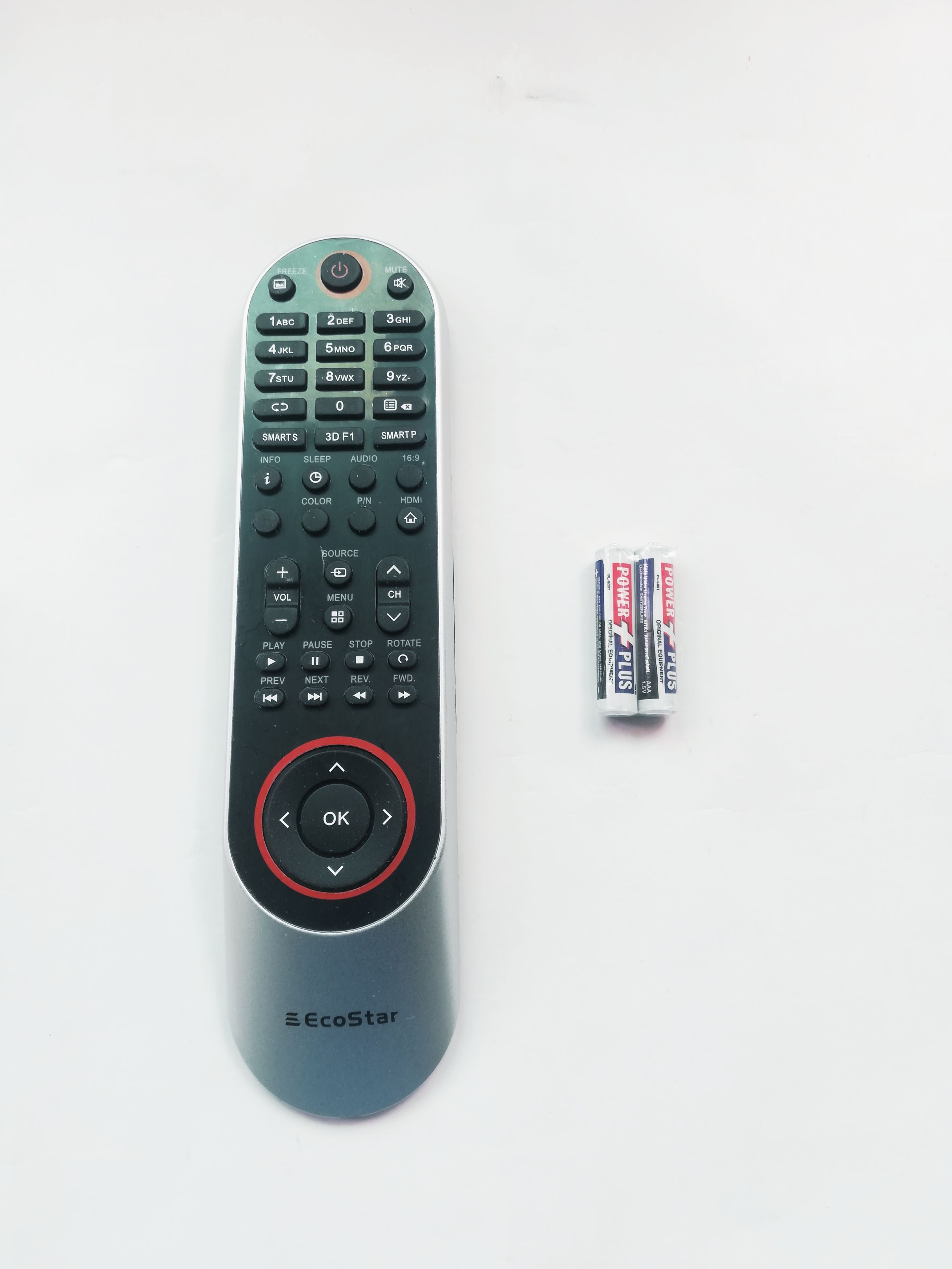 Remote for Ecostar LCD & LED TV IN SILVER BODY with two AAA cell ...