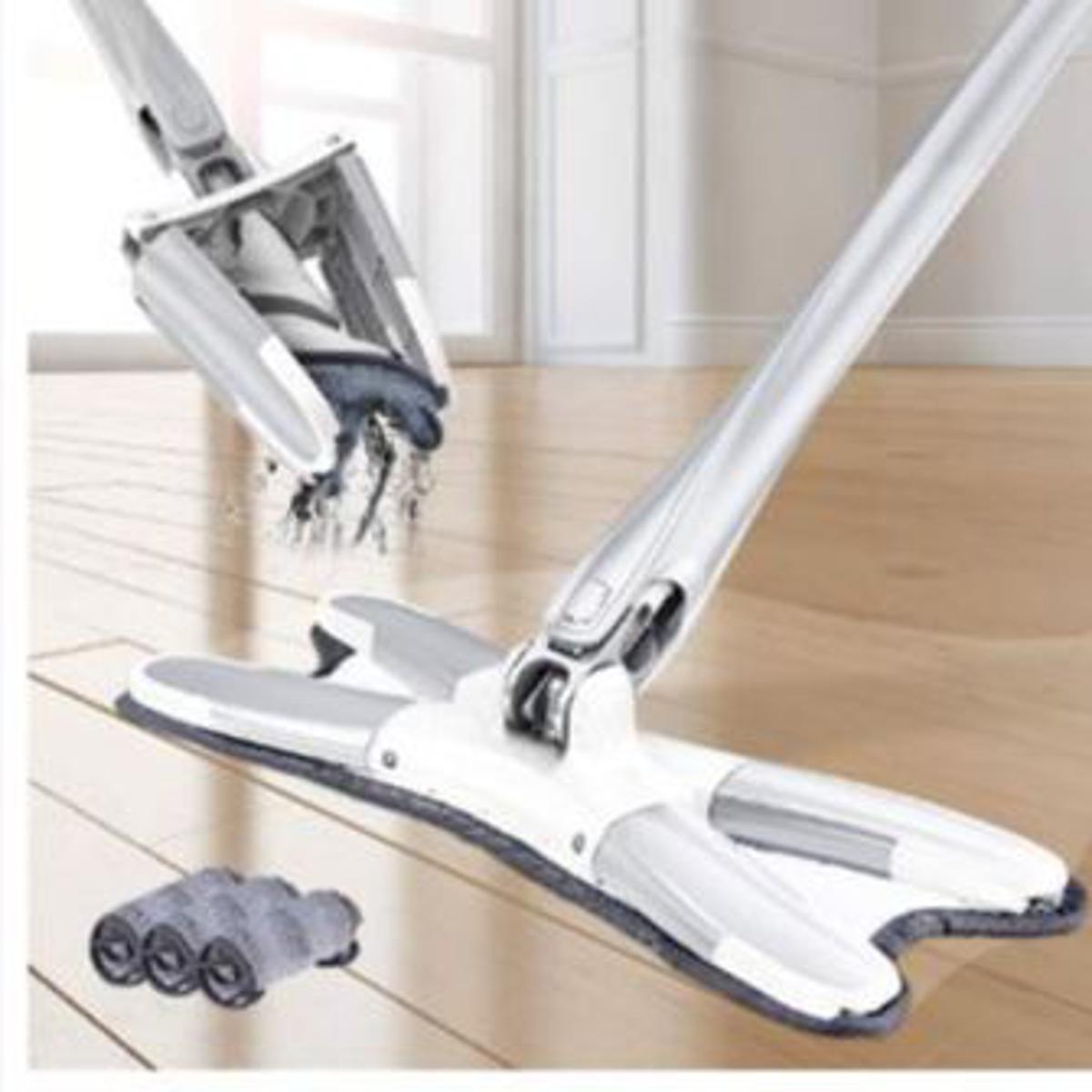 Twist Mop, X Shape Microfiber Mop, Floor Clean Mop Twist Mop With 360 Rotating Head, Dust Mop ...