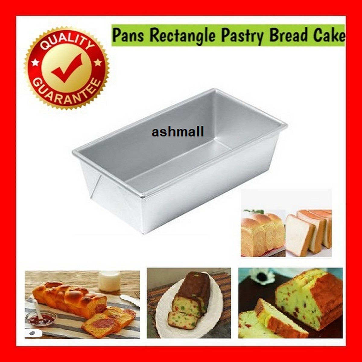 Kitchen Cake Baking Pan Loaf Pans Rectangle fruit cake Shape Metal ...
