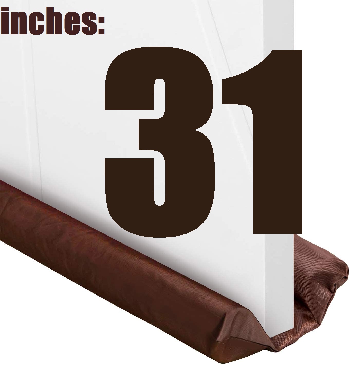 Door Draft and Dust Stopper Brown the Color 18-52 Inches Door Air ...