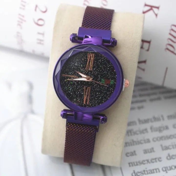New Luxury Ladies Magnet Chain Watch & silver Bracelet Watch For Girls ...