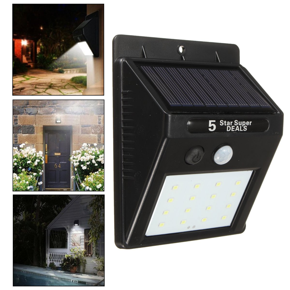 Wego LED Solar Lights Outdoor Lighting Waterproof Solar Powered Motion ...