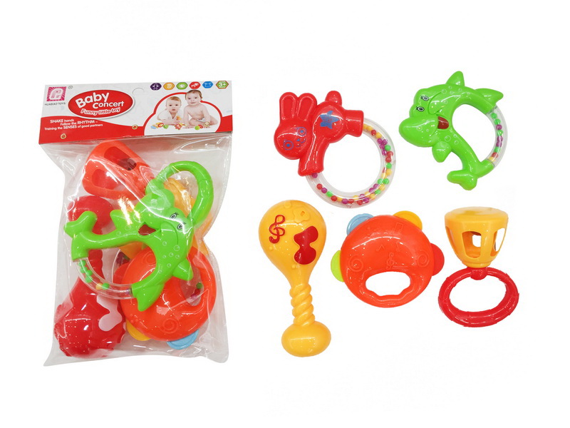 Beautiful 5 Pcs Rattle Play Set for Kids | Daraz.pk