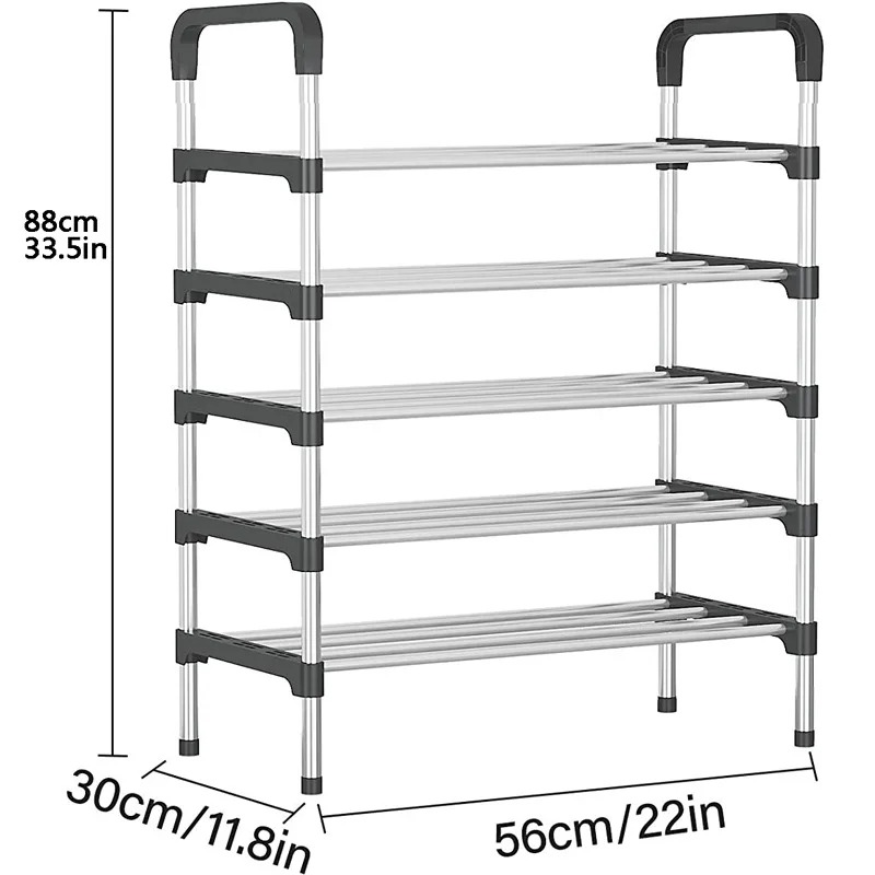 5/6/7 Layer Stainless Steel Layer Shoe Rack | Daraz.pk