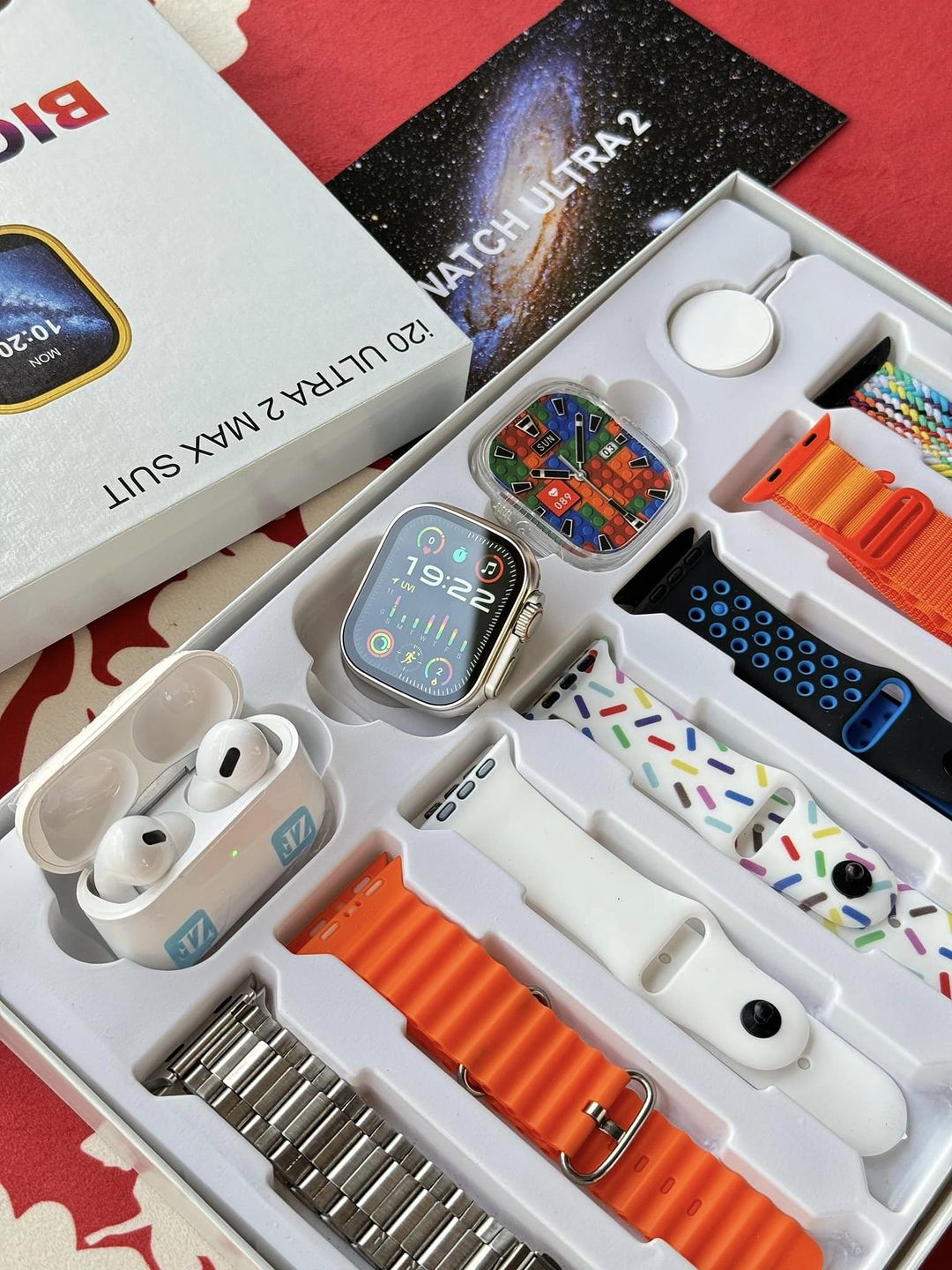 I20 Ultra 2 Max Suit Upgraded Version Ultra 49MM Big Display Smart Watch + 7 Straps + Airpods ...