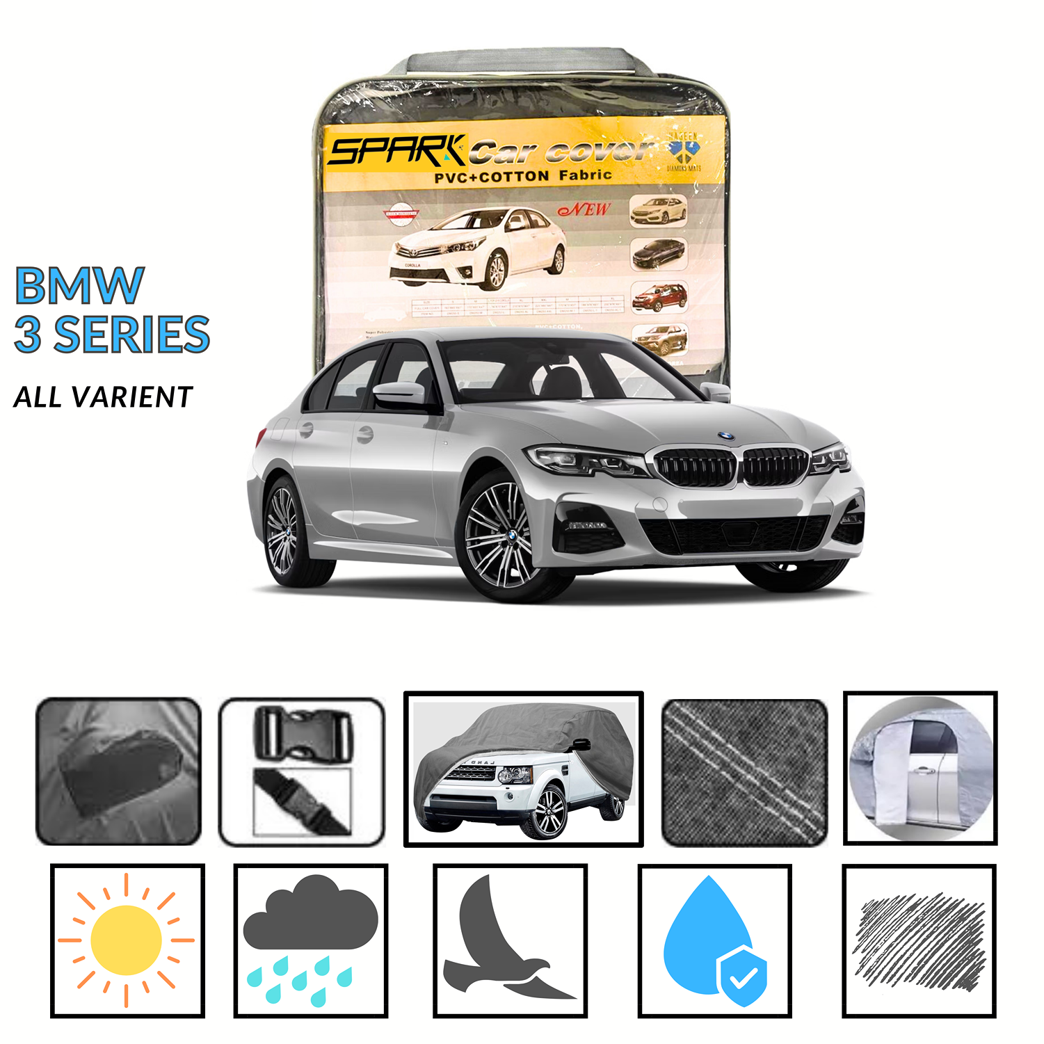 BMW 3 SERIES Car Top Cover| High Quality Water Proof Top Cover for BMW ...