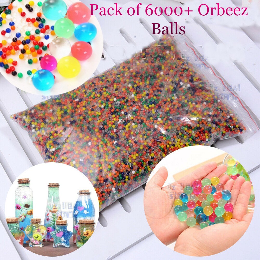 Pack of 6000 Colorful Water Beads Orbeez Water Expanding Jel Balls Hydrogen Balls Growing | Daraz.pk