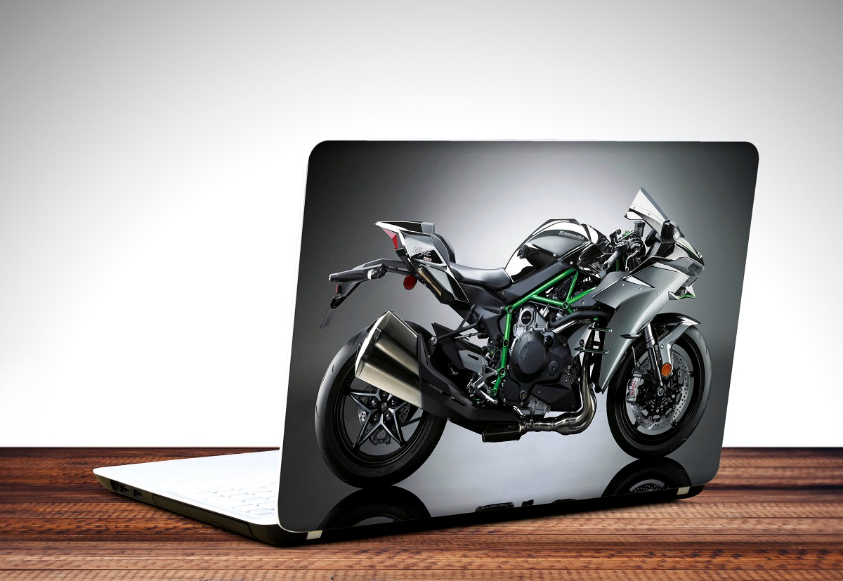 Kawasaki Ninja H2R Bike Heavy Bikes Biker Laptop Skin Vinyl Sticker ...