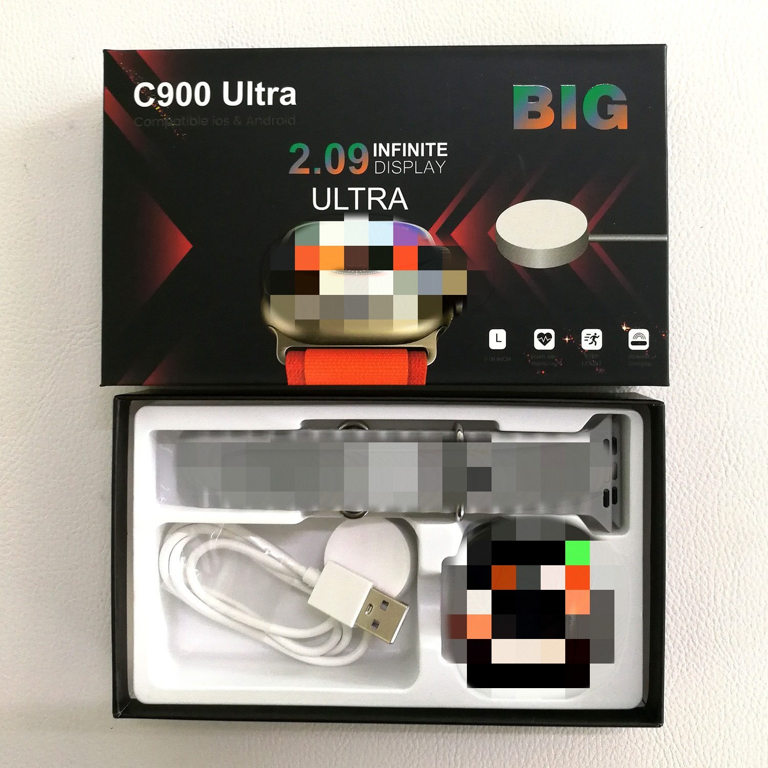 New C900 Ultra Smart Watch 8 Watch 2.09 Bluetooth Calling Heart Rate Blood Pressure Sports Watch ...