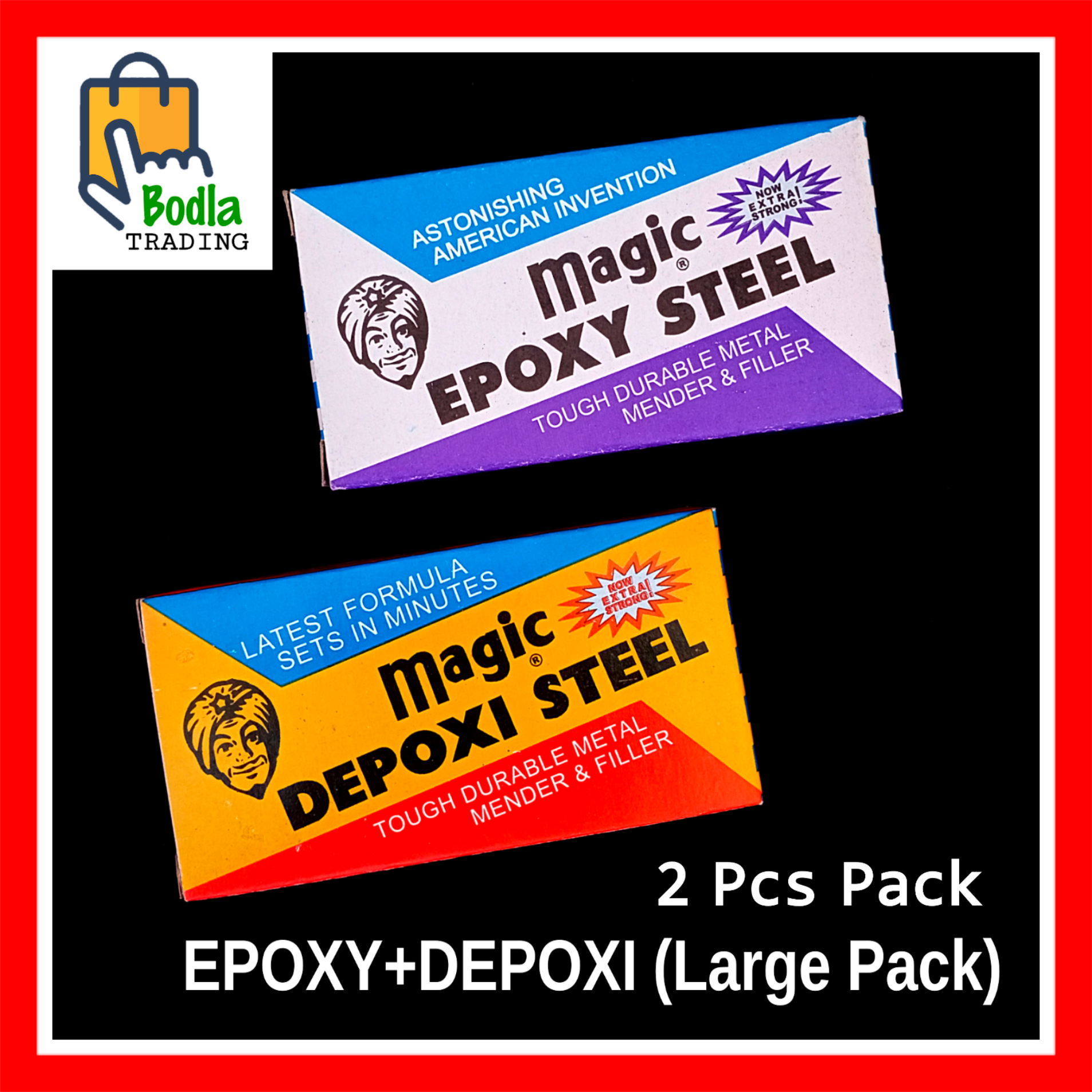 Pack of 2 Magic Depoxi Steel, Magic Epoxy Steel Large Pack | Daraz.pk