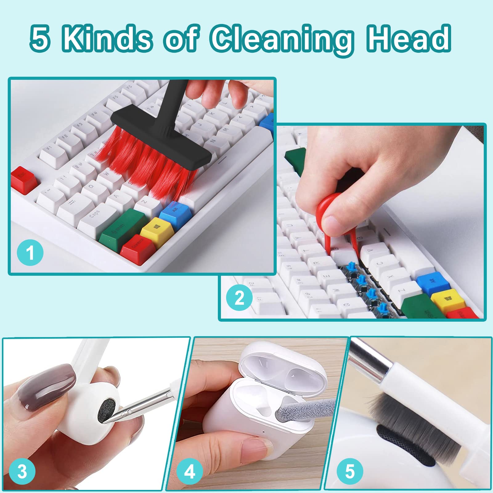 Lapster 5-in-1 Multi-Function Laptop Cleaning Brush/Keyboard Cleaning ...