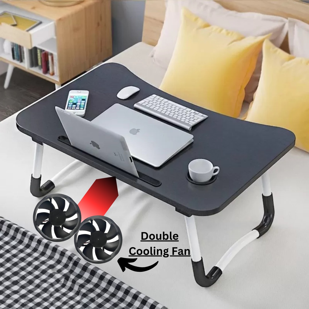 METALLO Wooden Gaming Laptop Table For Bed Foldable Stand Ergonomic ...