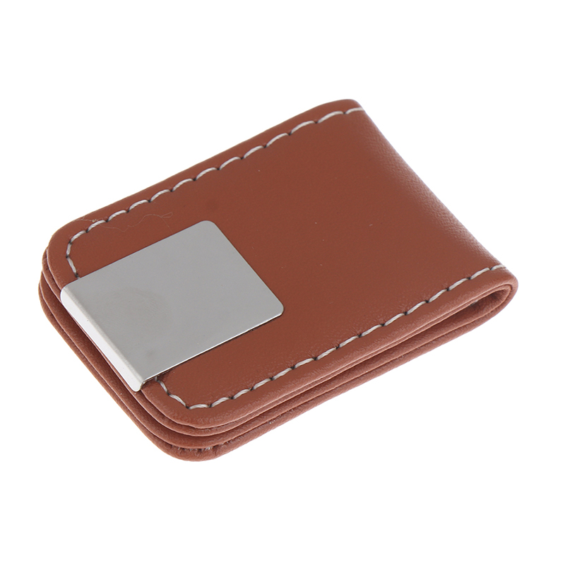 1Pc PU Leather Strong Magnetic Money Clip Pocket Wallet Portable Mini ...