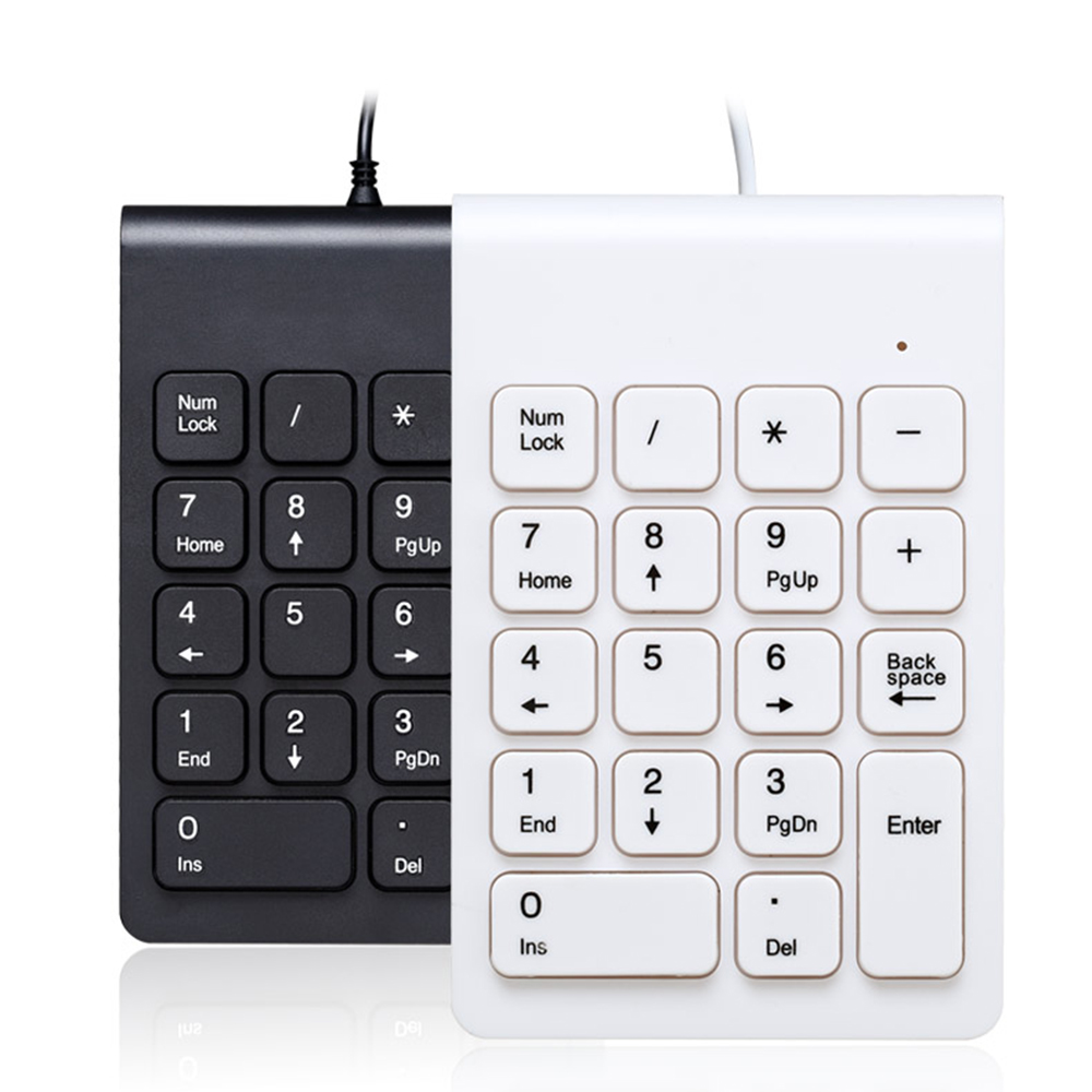 Protable mini Numeric Keypad Numpad 18 Keys Digital wired Keyboard for ...