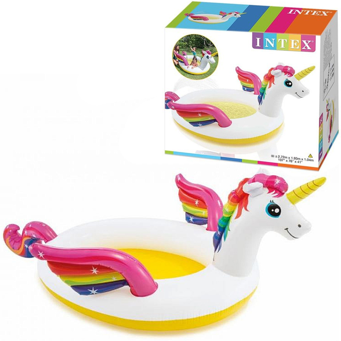 Intex 57441 Inflatable pool Unicorn with shower 272 x 193 x 104 cm ...