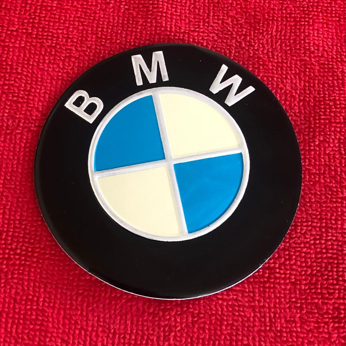 BMW emblem logo thin alloy sticker 3 inches 01 pc | Daraz.pk