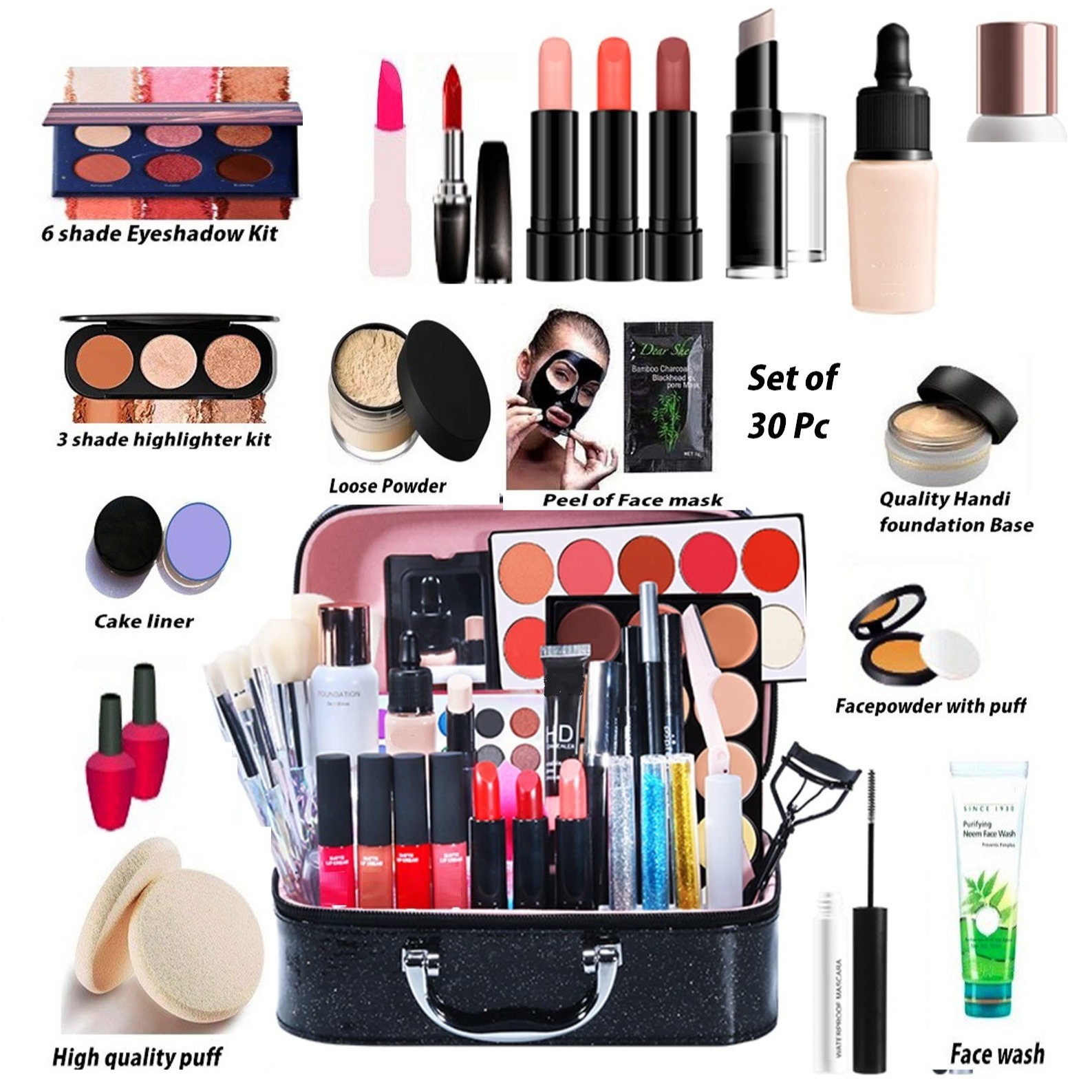 High Quality Wedding Makeup Set of 30 Daily Use / Party Wear | Daraz.pk