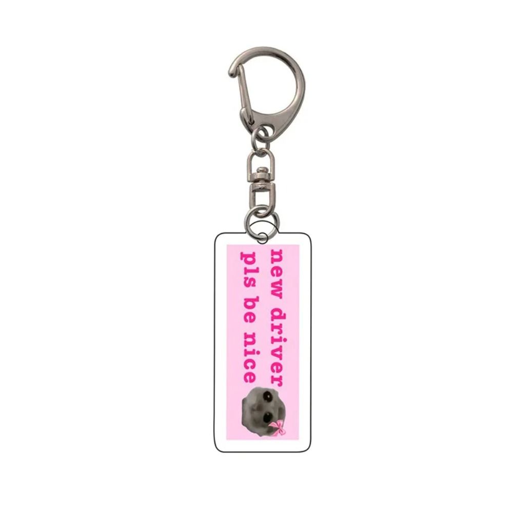 Kawaii I'm Just a Girl Sad Hamster Key Chain Acrylic Animal Kawaii ...