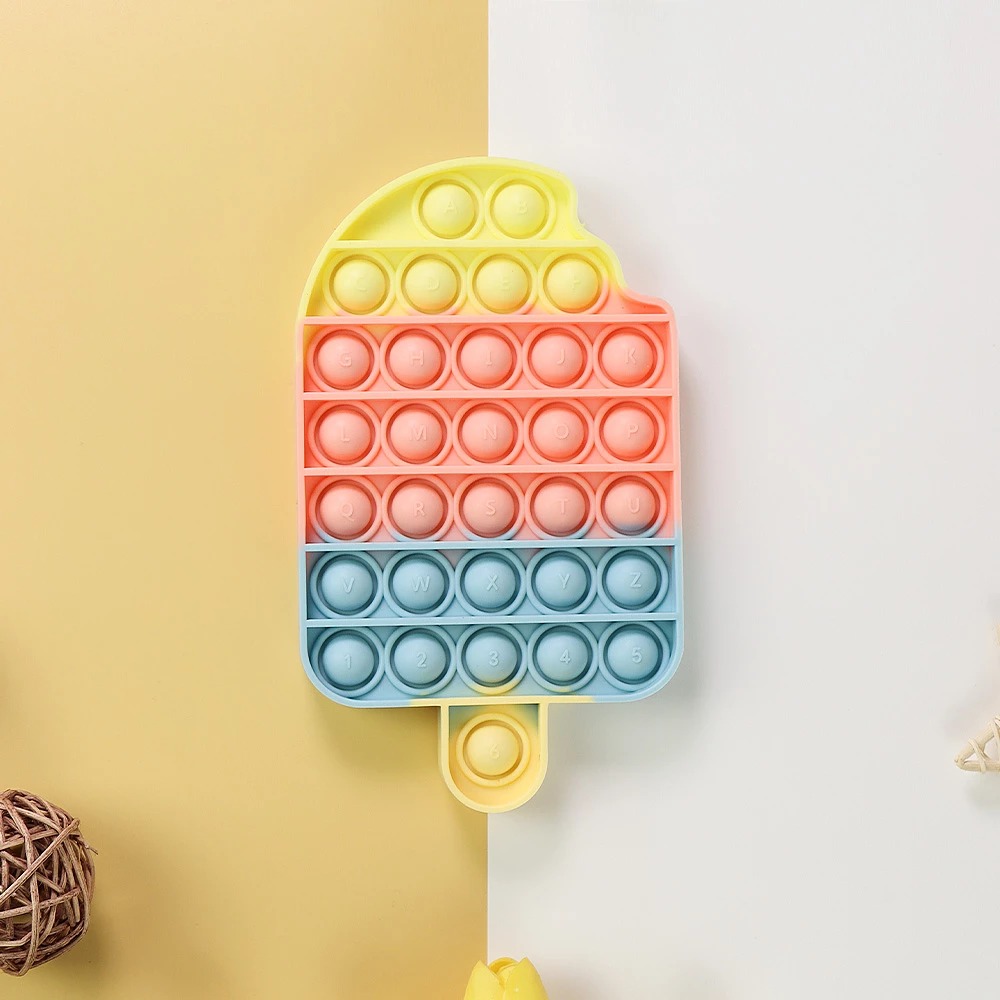 (Ice Cream Rainbow) Pop Fidget Toys Push Pop Bubble Fidget Sensory ...