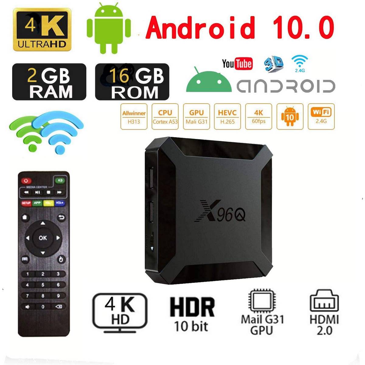 New 2021 X96Q Smart TV Box Android 10.0 - FullyLoaded- WorldWide ...