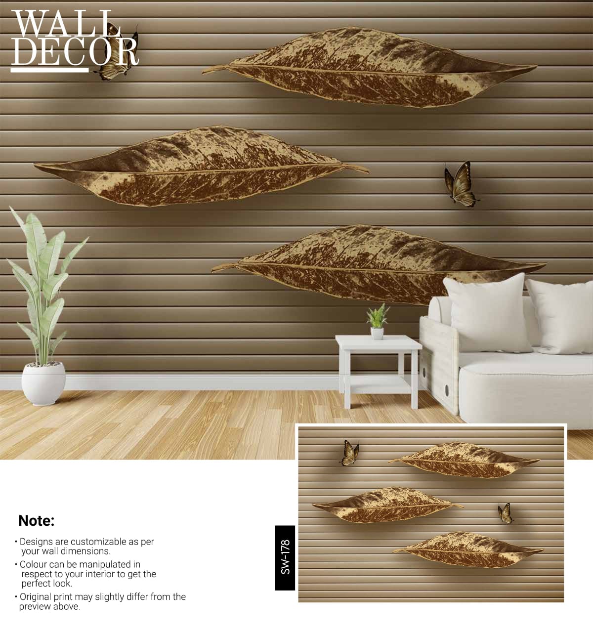 Wall Decor Wallpaper Room Decoration Flex 3D Flex Wallpaper 12*12 ...