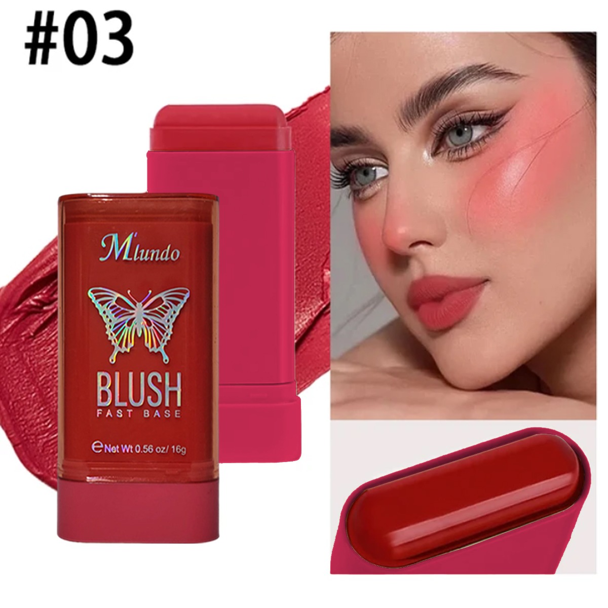 M'iundo Blush Stick On The Glow Blush on For Face and Cheeks For Girls and For Women | Daraz.pk