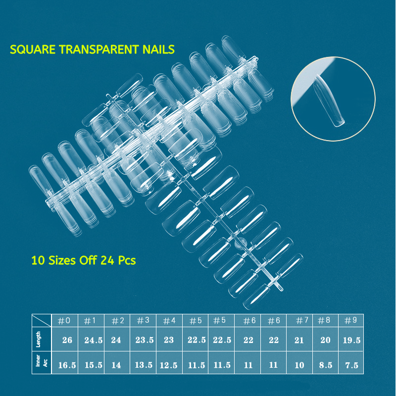 Vadharya 120-Piece Almond Shape Artificial Nails Set with Free Glue, 5 ...